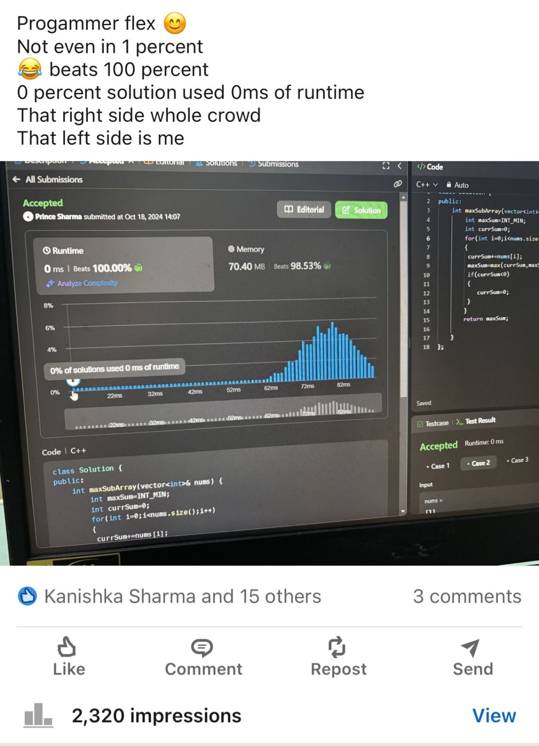 Prince Sharma on LinkedIn: #leetcode #codingjourney #learningtogether #dsa Prince Sharma on LinkedIn: #leetcode #codingjourney #learningtogether #dsa