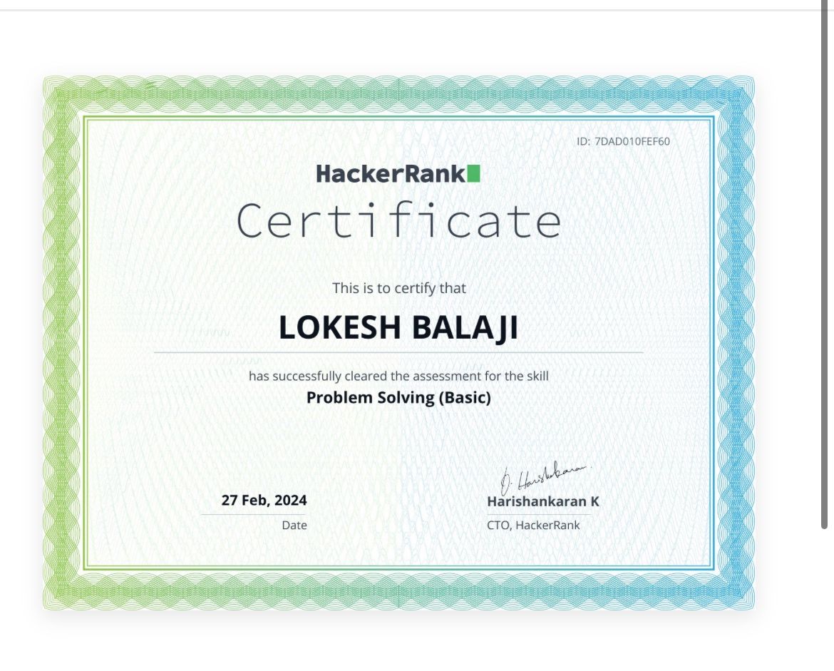 LOKESH BALAJI S N on LinkedIn: Hello connections!!!😃 Thrilled to ... LOKESH BALAJI S N on LinkedIn: Hello connections!!!😃 Thrilled to ...