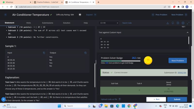 SUSHMA K on LinkedIn: #day69 #100daysofcodechallenge #codechef ... SUSHMA K on LinkedIn: #day69 #100daysofcodechallenge #codechef ...