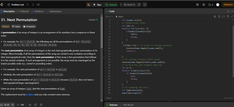 Challenge: LeetCode's Next Permutation Problem | Ravi Ranjan posted on ... Challenge: LeetCode's Next Permutation Problem | Ravi Ranjan posted on ...
