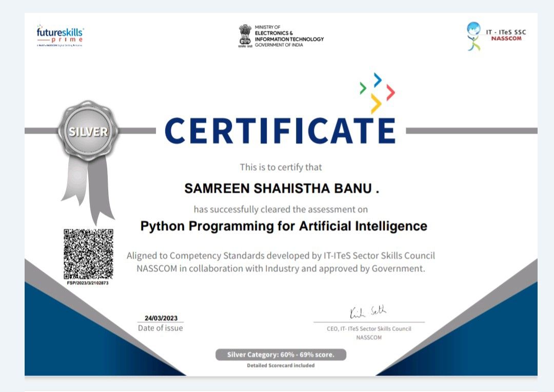 Samreen Shahistha Banu on LinkedIn: #python #ai #programming Samreen Shahistha Banu on LinkedIn: #python #ai #programming