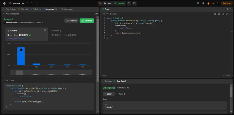 Naveen Kumar on LinkedIn: Leetcode problem of the day : Rotate String ... Naveen Kumar on LinkedIn: Leetcode problem of the day : Rotate String ...