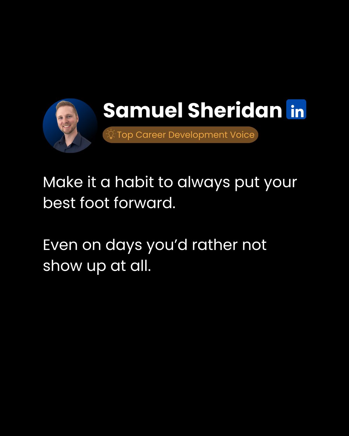 Samuel Sheridan on LinkedIn: Most people struggle with high performance ... Samuel Sheridan on LinkedIn: Most people struggle with high performance ...