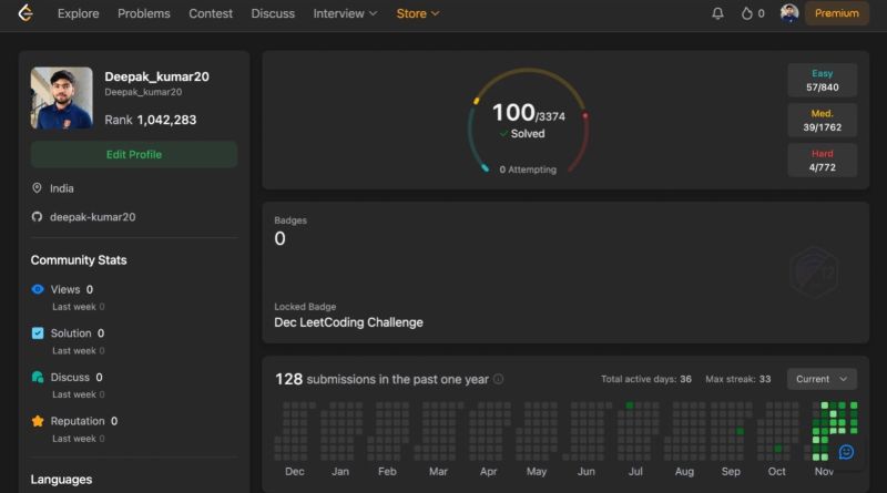 Deepak kumar on LinkedIn: #leetcode #100problems #codingjourney #tech # ... Deepak kumar on LinkedIn: #leetcode #100problems #codingjourney #tech # ...