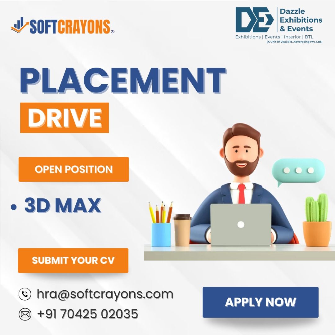 Softcrayons IT Education on LinkedIn: #jobopening #3dmax #autocad # ... Softcrayons IT Education on LinkedIn: #jobopening #3dmax #autocad # ...