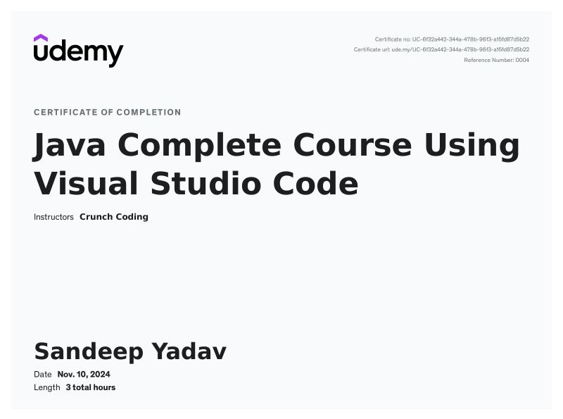 Sandeep Yadav on LinkedIn: #java #programming #udemy # ... Sandeep Yadav on LinkedIn: #java #programming #udemy # ...