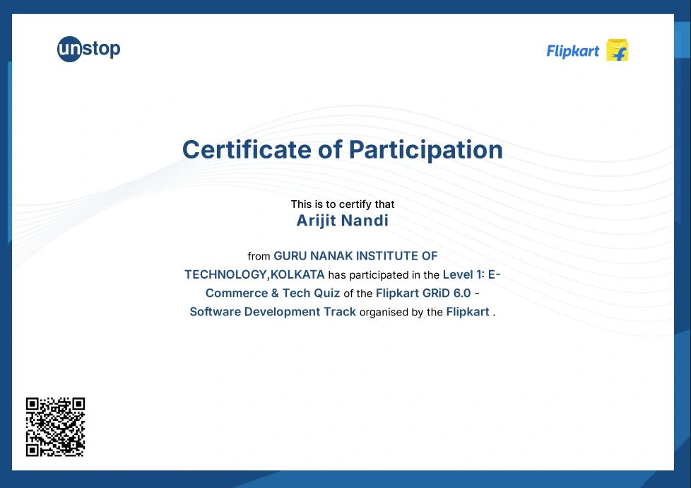 Arijit Nandi on LinkedIn: #flipkartgrid6 #quizmaster #knowledgeispower Arijit Nandi on LinkedIn: #flipkartgrid6 #quizmaster #knowledgeispower