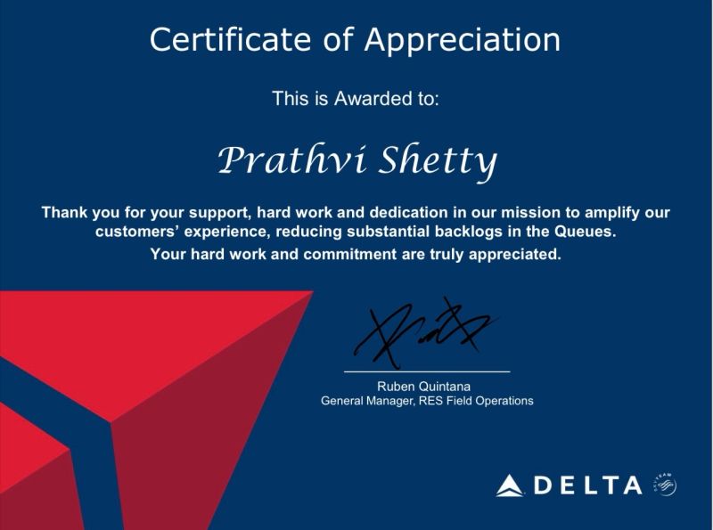 Prathvi shetty on LinkedIn: #cognizant #delta Prathvi shetty on LinkedIn: #cognizant #delta