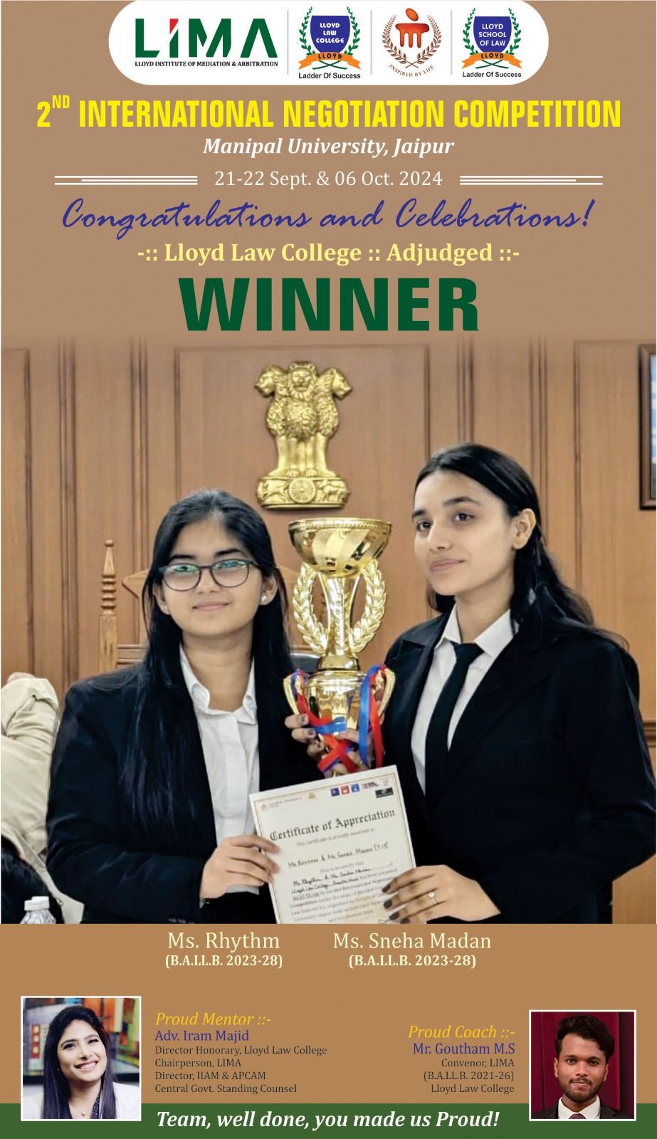 Lloyd Law College - India on LinkedIn: #winner Lloyd Law College - India on LinkedIn: #winner