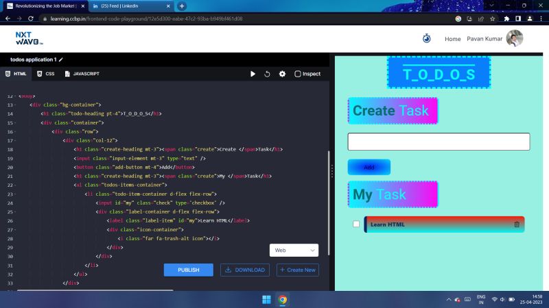 Pavan kumar Pilligundla on LinkedIn: #todos #html #css #ccbp #nxtwave # ... Pavan kumar Pilligundla on LinkedIn: #todos #html #css #ccbp #nxtwave # ...