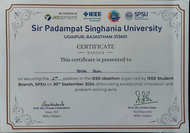 #ieee #innovation #problemsolving #spsu #hackathon #technology | KRISH JAIN #ieee #innovation #problemsolving #spsu #hackathon #technology | KRISH JAIN
