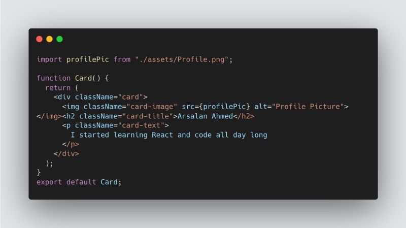 How to create a basic Card on react | Arsalan Ahmed posted on the topic ... How to create a basic Card on react | Arsalan Ahmed posted on the topic ...