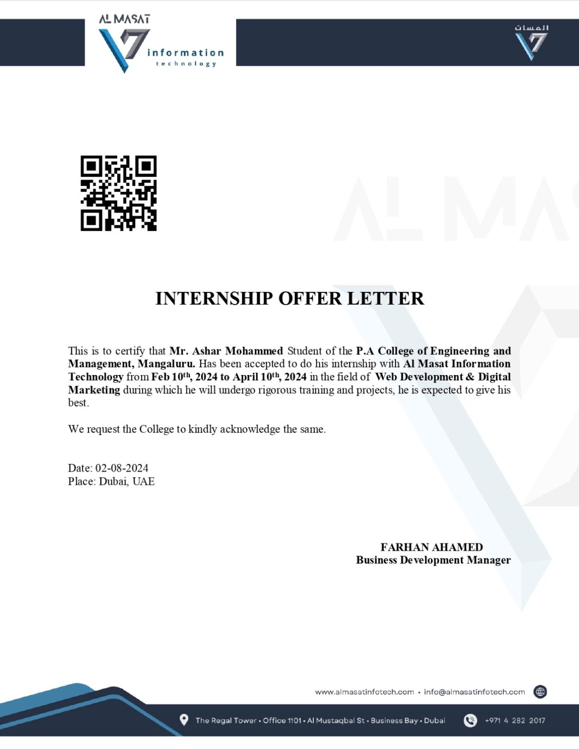 Ashar Mohammed on LinkedIn: #newbeginnings #careerjourney #internship # ... Ashar Mohammed on LinkedIn: #newbeginnings #careerjourney #internship # ...