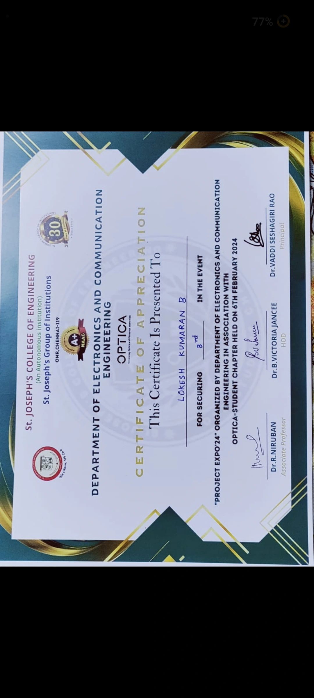 LOKESH KUMARAN B on LinkedIn: #projectexpo #opticastudentchapter # ... LOKESH KUMARAN B on LinkedIn: #projectexpo #opticastudentchapter # ...