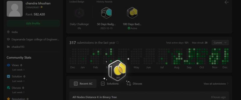 Chandra Bhushan on LinkedIn: #leetcodechallenge #100daysofcode # ... Chandra Bhushan on LinkedIn: #leetcodechallenge #100daysofcode # ...