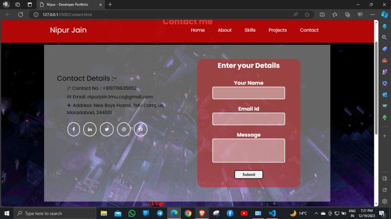 Nipur Jain on LinkedIn: #portfolioupdate #contactform #userexperience # ... Nipur Jain on LinkedIn: #portfolioupdate #contactform #userexperience # ...