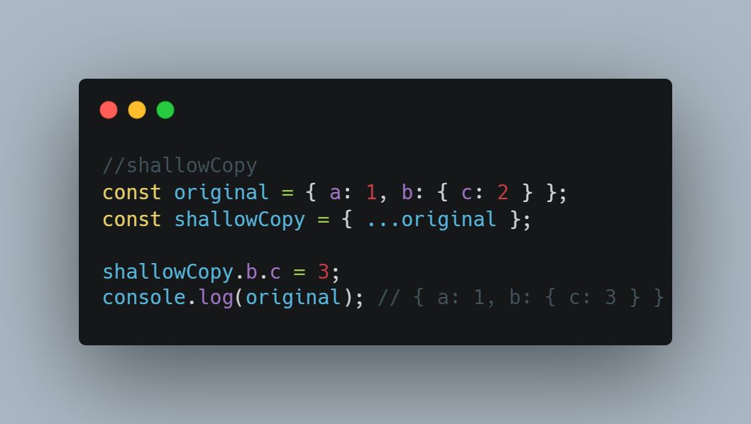 Understanding Shallow Copy and Deep Copy in JavaScript π§ In the world ... Understanding Shallow Copy and Deep Copy in JavaScript π§ In the world ...