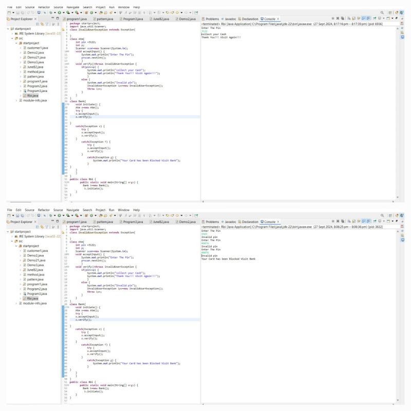 Dhanalakshmi Venugopal on LinkedIn: #java #exceptionhandling #atm # ... Dhanalakshmi Venugopal on LinkedIn: #java #exceptionhandling #atm # ...