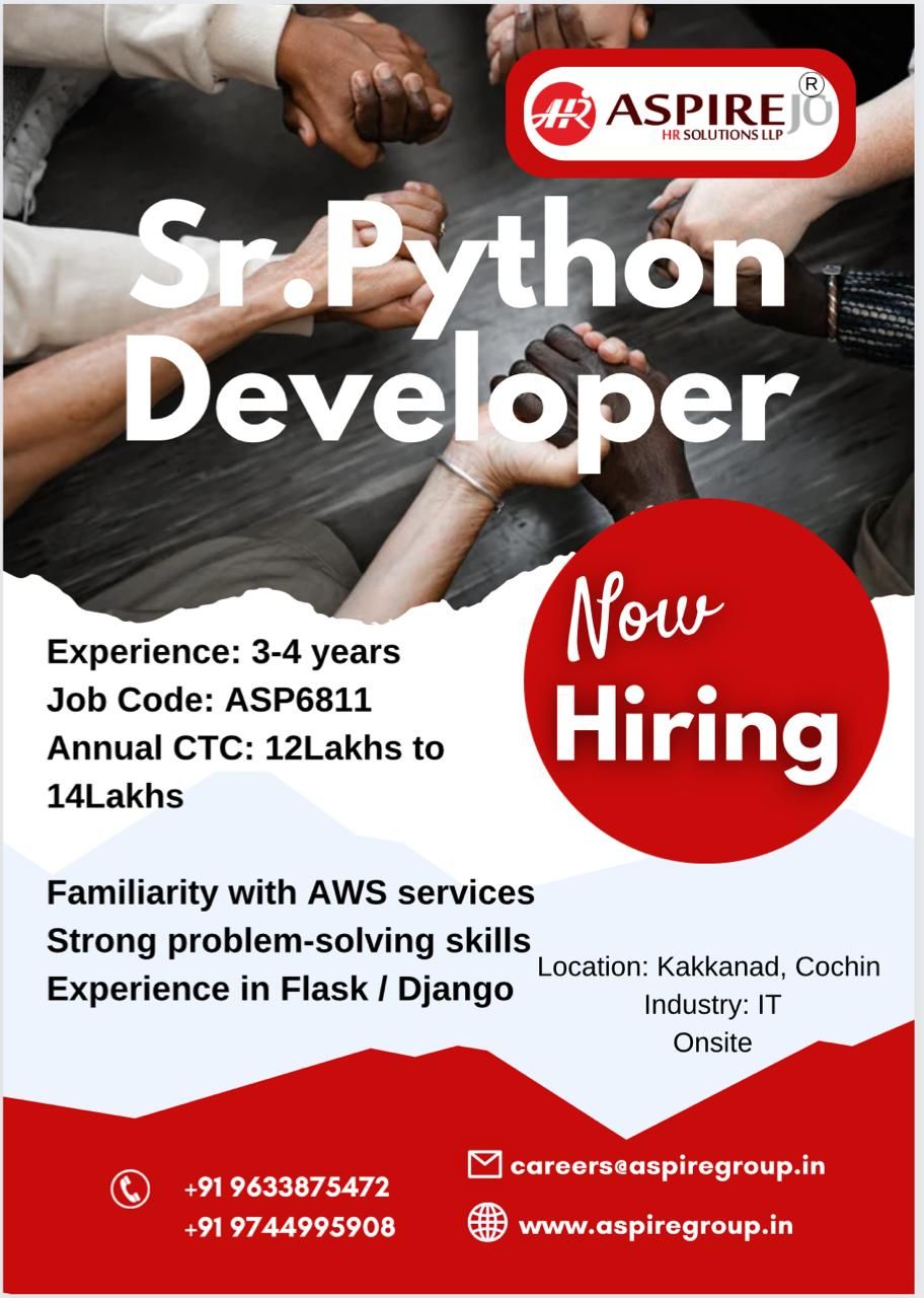 ASPIREJO HR SOLUTIONS LLP on LinkedIn: #pythondeveloper # ... ASPIREJO HR SOLUTIONS LLP on LinkedIn: #pythondeveloper # ...