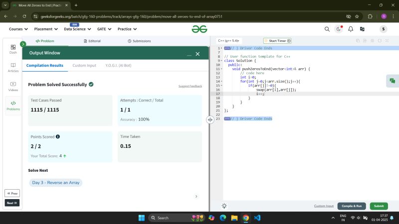 #codingchallenge #problemsolving #dsa #gfg160 #geekstreak2025 | SHIVAM ... #codingchallenge #problemsolving #dsa #gfg160 #geekstreak2025 | SHIVAM ...