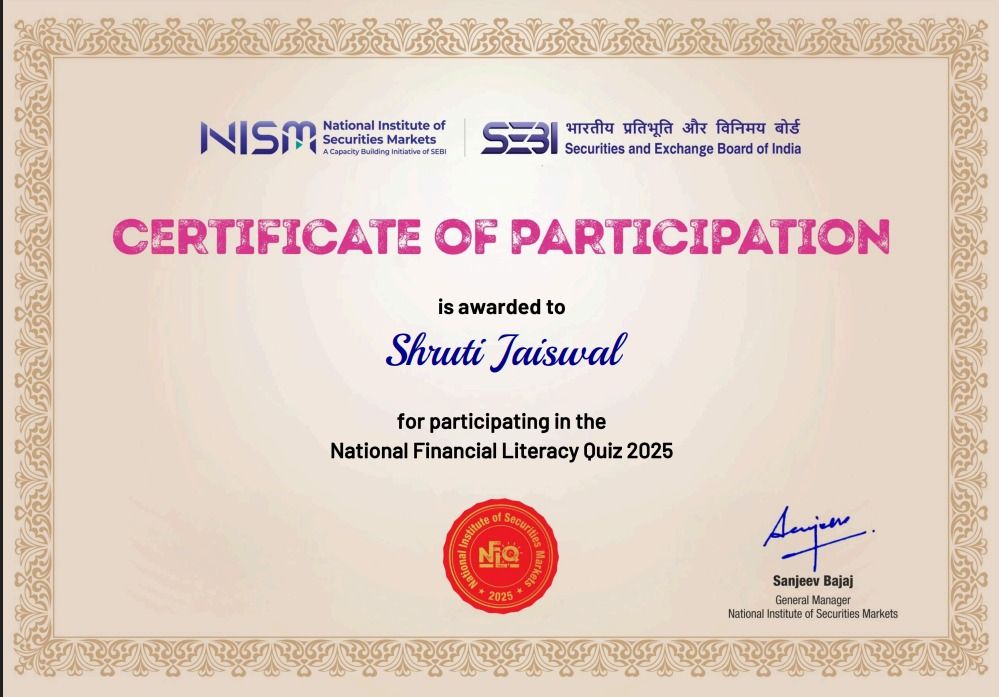 #financialliteracy #nism #sebi #finance #continuouslearning… | Shruti ... #financialliteracy #nism #sebi #finance #continuouslearning… | Shruti ...