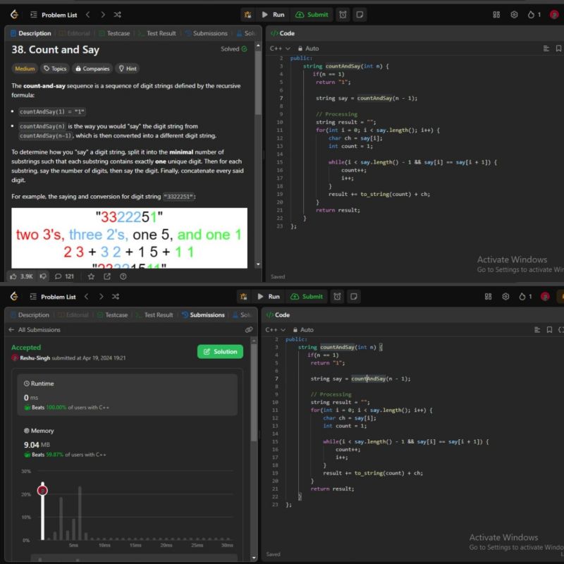 Reshu Singh on LinkedIn: #leetcode #competitiveprogramming #countandsay ... Reshu Singh on LinkedIn: #leetcode #competitiveprogramming #countandsay ...