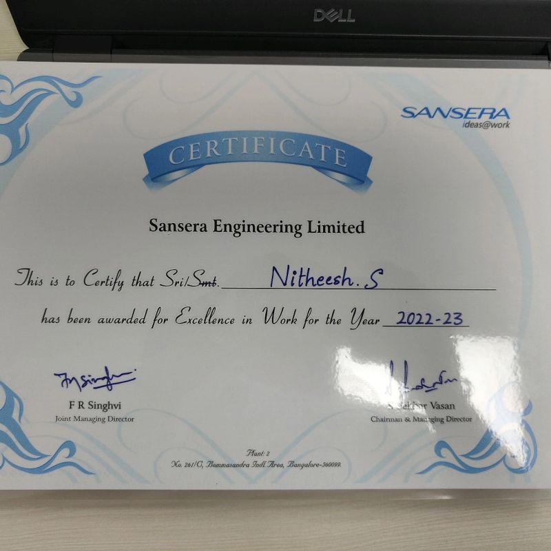 Nitheesh s on LinkedIn: Great pleasure to receive the Nitheesh s on LinkedIn: Great pleasure to receive the
