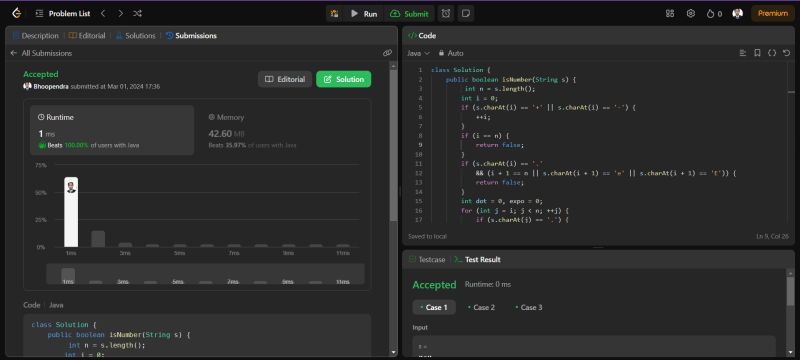 My LeetCode challenge solved Valid Number problem | Bhoopendra . posted ... My LeetCode challenge solved Valid Number problem | Bhoopendra . posted ...