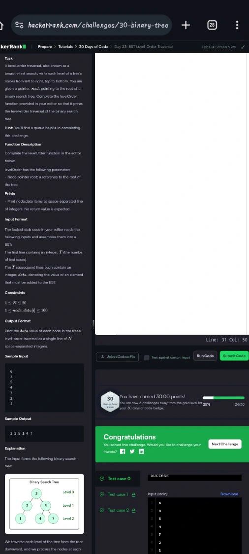 Suriya D on LinkedIn: #day25 in Hackerrank (day 25 of day 30) I'm ... Suriya D on LinkedIn: #day25 in Hackerrank (day 25 of day 30) I'm ...