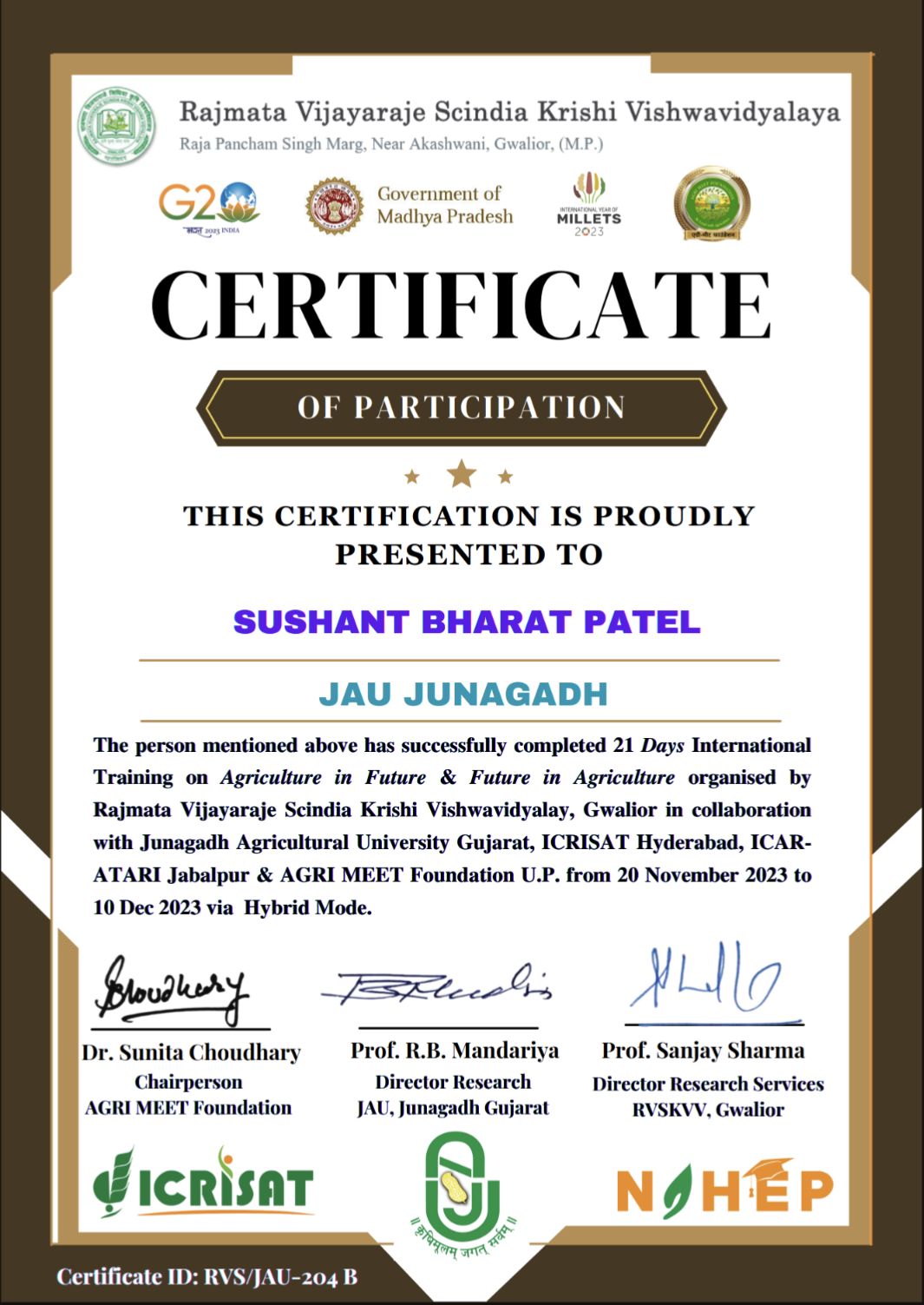 SUSHANT PATEL on LinkedIn: I'm happy to share that I have completed 21 ... SUSHANT PATEL on LinkedIn: I'm happy to share that I have completed 21 ...