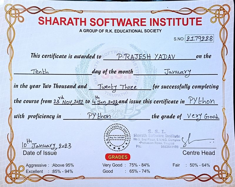 RAJESH YADAV on LinkedIn: this is my achievement in python programming ... RAJESH YADAV on LinkedIn: this is my achievement in python programming ...