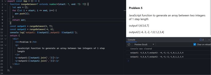 Lavin Kulal on LinkedIn: 5. JavaScript function to generate an array ... Lavin Kulal on LinkedIn: 5. JavaScript function to generate an array ...