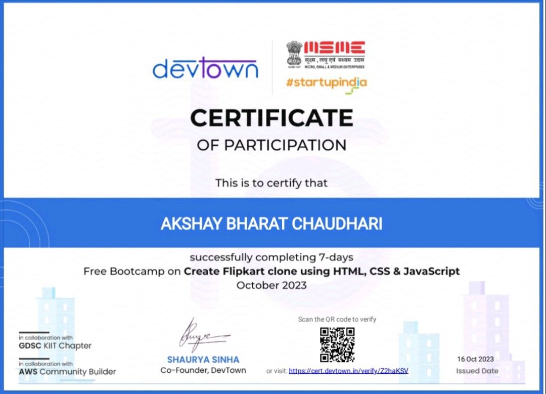 Akshay Chaudhari on LinkedIn: #devtownbootcamp Akshay Chaudhari on LinkedIn: #devtownbootcamp
