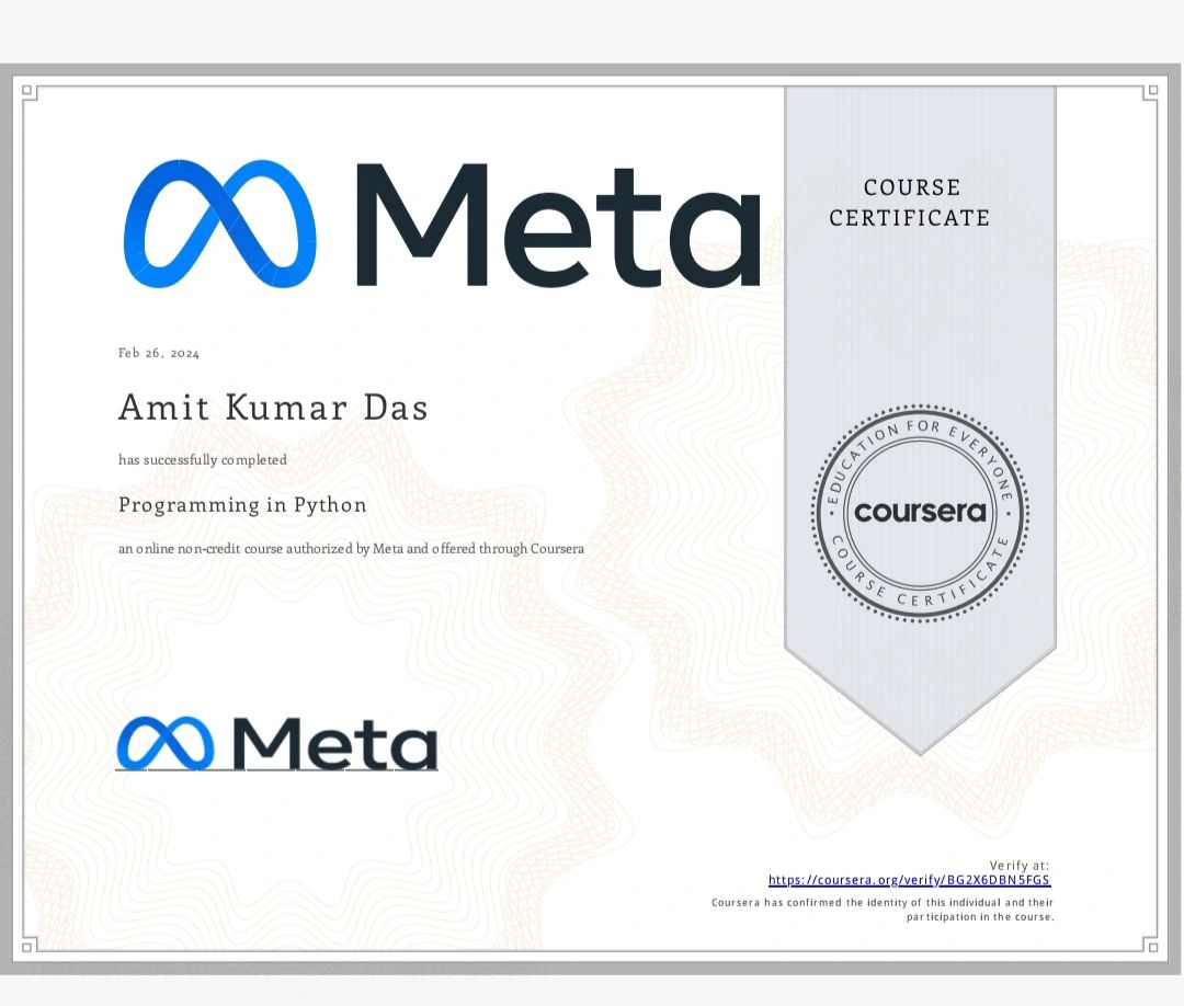 🚀 Thrilled to announce that I’ve successfully completed the Python ... 🚀 Thrilled to announce that I’ve successfully completed the Python ...