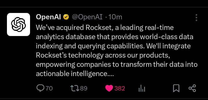 Ayushmaan Shukla on LinkedIn: #openai #database #acquired Ayushmaan Shukla on LinkedIn: #openai #database #acquired