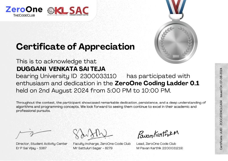 D.v.sai teja on LinkedIn: #coding #programming #achievement # ... D.v.sai teja on LinkedIn: #coding #programming #achievement # ...