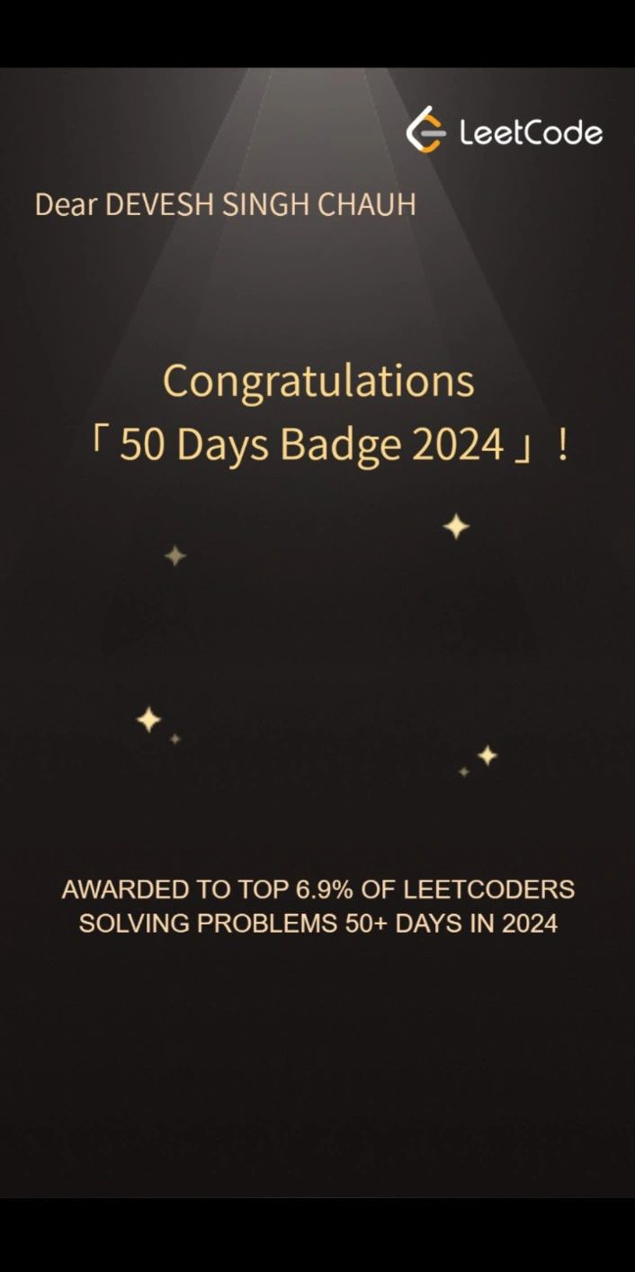 Devesh Singh Chauhan on LinkedIn: #leetcode #codingjourney ... Devesh Singh Chauhan on LinkedIn: #leetcode #codingjourney ...