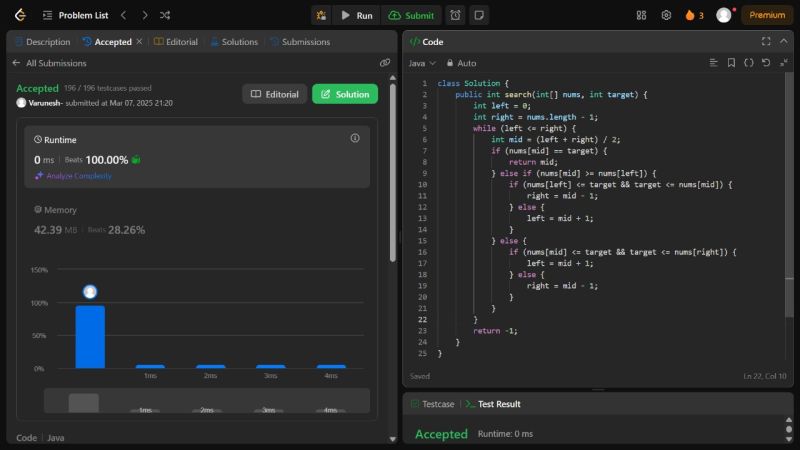 #dsa #leetcode #problemsolving #binarysearch #codingchallenge… | Varunesh B #dsa #leetcode #problemsolving #binarysearch #codingchallenge… | Varunesh B