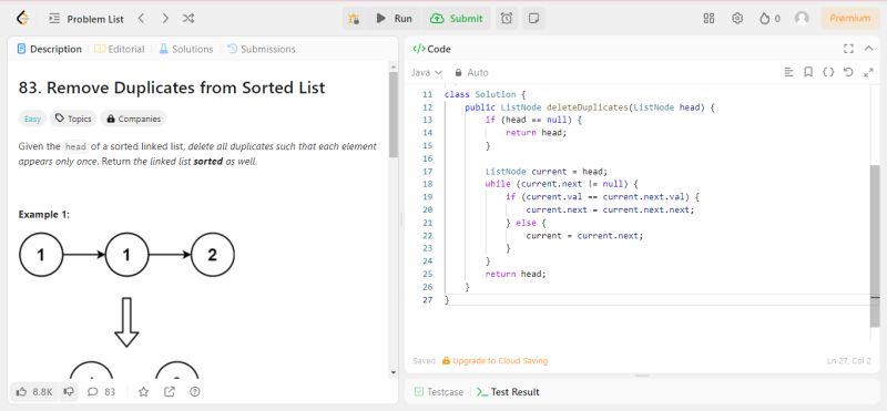 How I solved LeetCode Problem #83 | DHARSHANA S posted on the topic ... How I solved LeetCode Problem #83 | DHARSHANA S posted on the topic ...