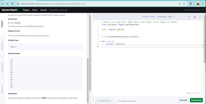 Kusuma Sri P. on LinkedIn: #python #coding #hackerrank #itertools # ... Kusuma Sri P. on LinkedIn: #python #coding #hackerrank #itertools # ...