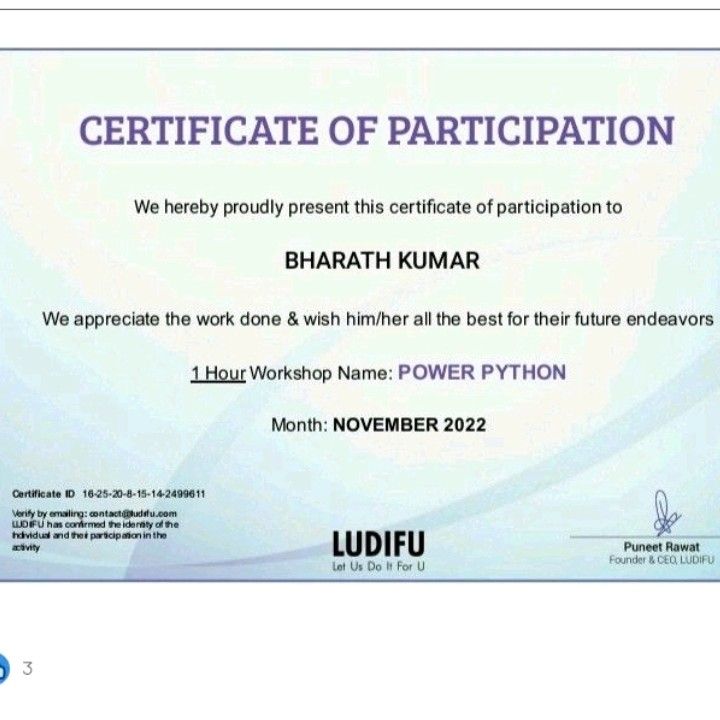 Bharath Kumar on LinkedIn: #powerpython #python #pythonprogramming Bharath Kumar on LinkedIn: #powerpython #python #pythonprogramming