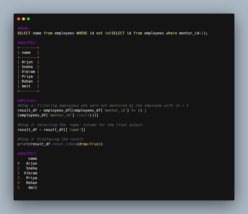 Sravika Singh on LinkedIn: #datachallenge #sql #pandas #dataanalysis # ... Sravika Singh on LinkedIn: #datachallenge #sql #pandas #dataanalysis # ...
