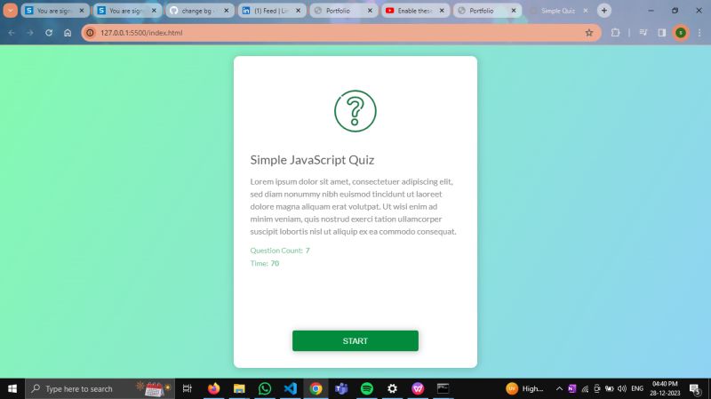 How to code with JavaScript quiz | Siddharth Thakkar posted on the ... How to code with JavaScript quiz | Siddharth Thakkar posted on the ...