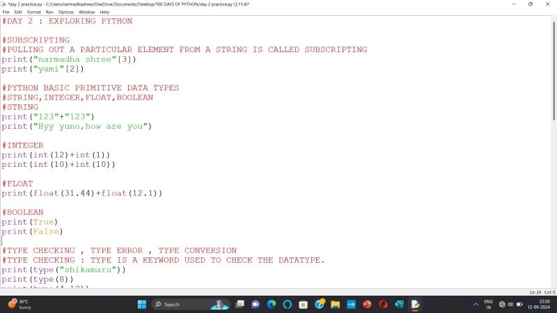 Narmadha Shree on LinkedIn: #python #datatype #stringmanipulation # ... Narmadha Shree on LinkedIn: #python #datatype #stringmanipulation # ...