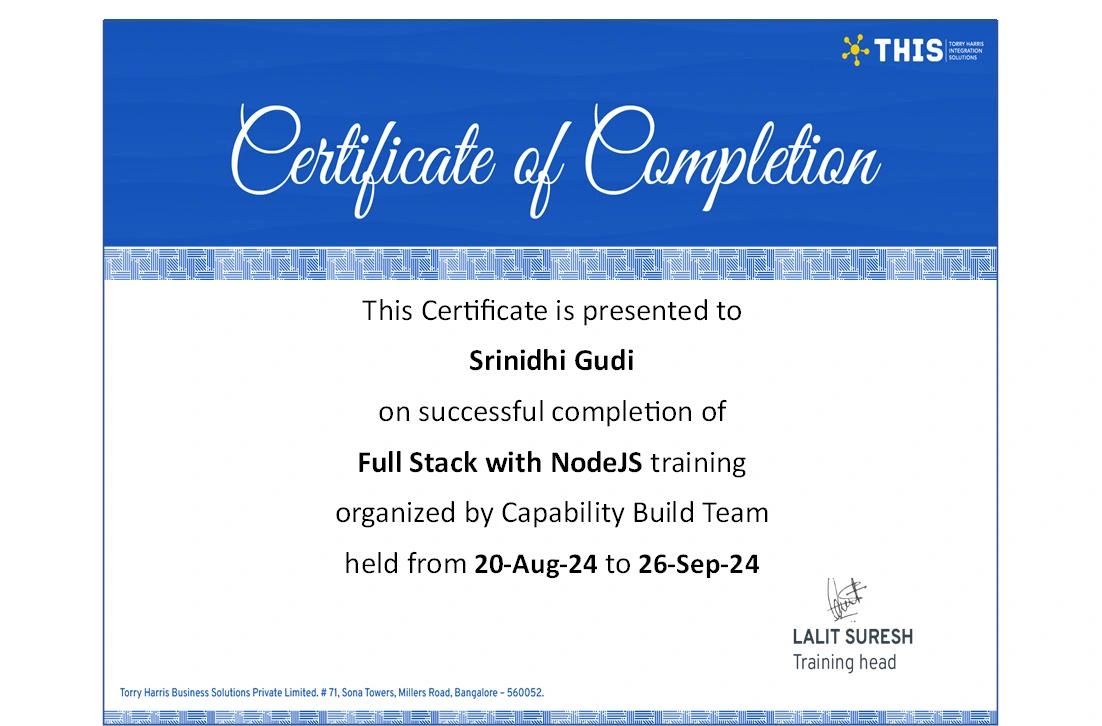 Sri nidhi on LinkedIn: #nodejs #fullstackdeveloper #webdevelopment # ... Sri nidhi on LinkedIn: #nodejs #fullstackdeveloper #webdevelopment # ...