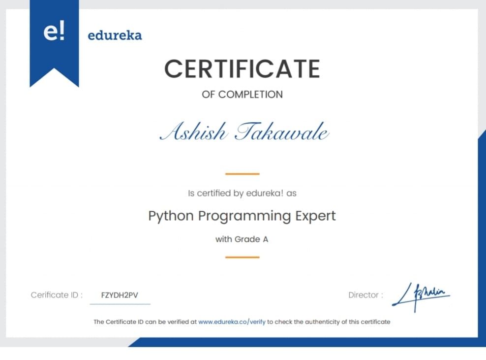 Ashish Takawale on LinkedIn: #edureka #python #pythonprogramming # ... Ashish Takawale on LinkedIn: #edureka #python #pythonprogramming # ...