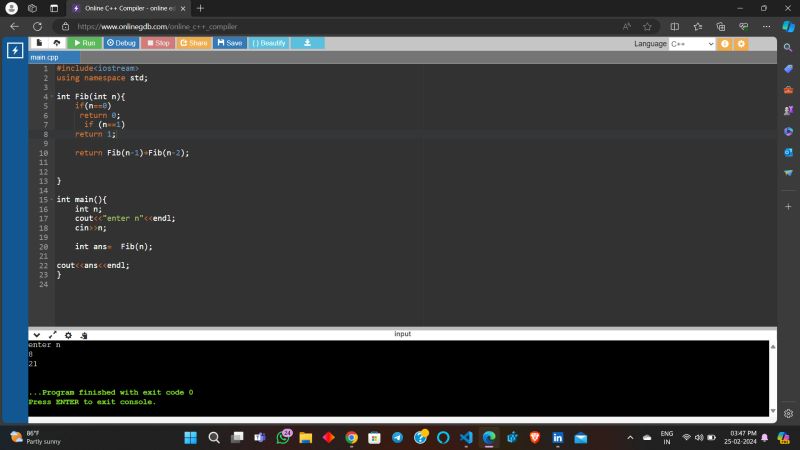 NAGA TEJA MANIKANTA BODDU on LinkedIn: #fibonacci #recursion # ... NAGA TEJA MANIKANTA BODDU on LinkedIn: #fibonacci #recursion # ...