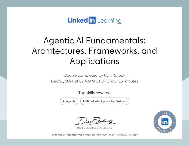 Udit Rajput on LinkedIn: Certificate of Completion Udit Rajput on LinkedIn: Certificate of Completion