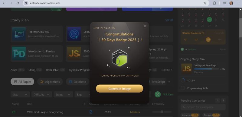 #leetcode #codinggoals2025 #problemsolving #dsa #keeplearning… | PALAK ... #leetcode #codinggoals2025 #problemsolving #dsa #keeplearning… | PALAK ...