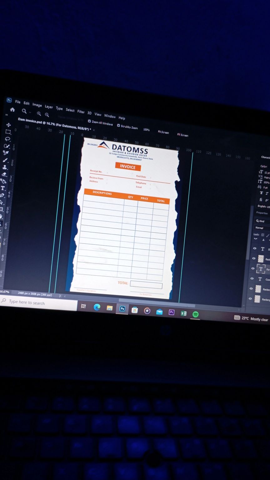 Francis Iheonu on LinkedIn: designing of an invoice in progress Francis Iheonu on LinkedIn: designing of an invoice in progress